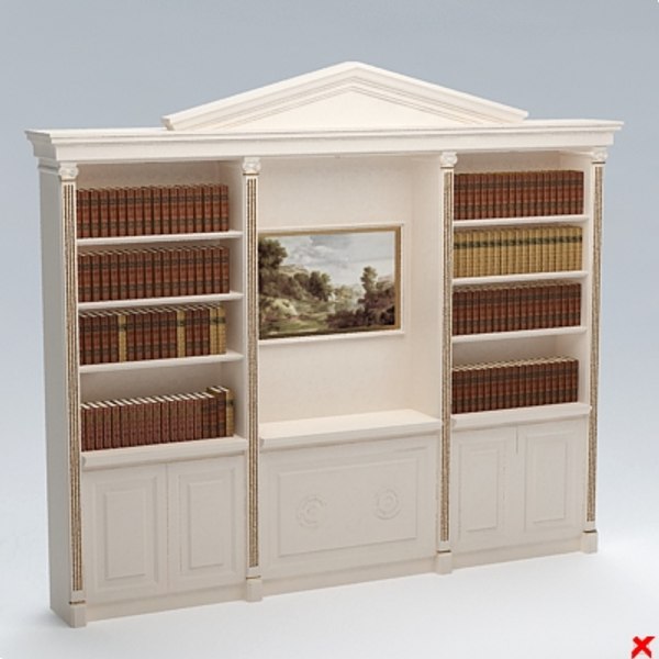 bookcase 3d 3ds