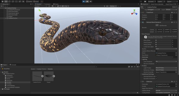 3D model Animated Calabar Python - TurboSquid 1950262