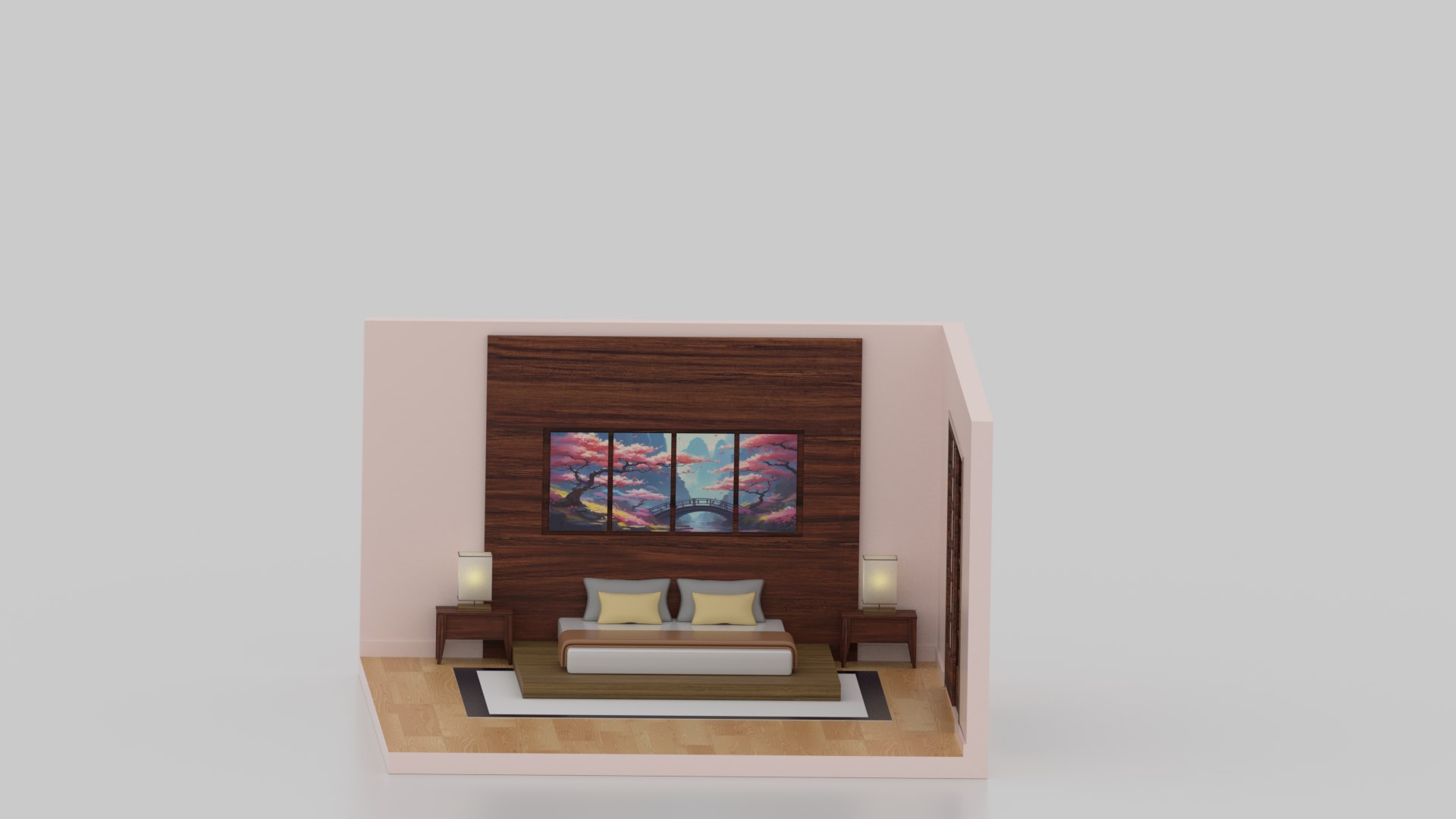 Japanese Style Isometric Room 3D Model - TurboSquid 2278731
