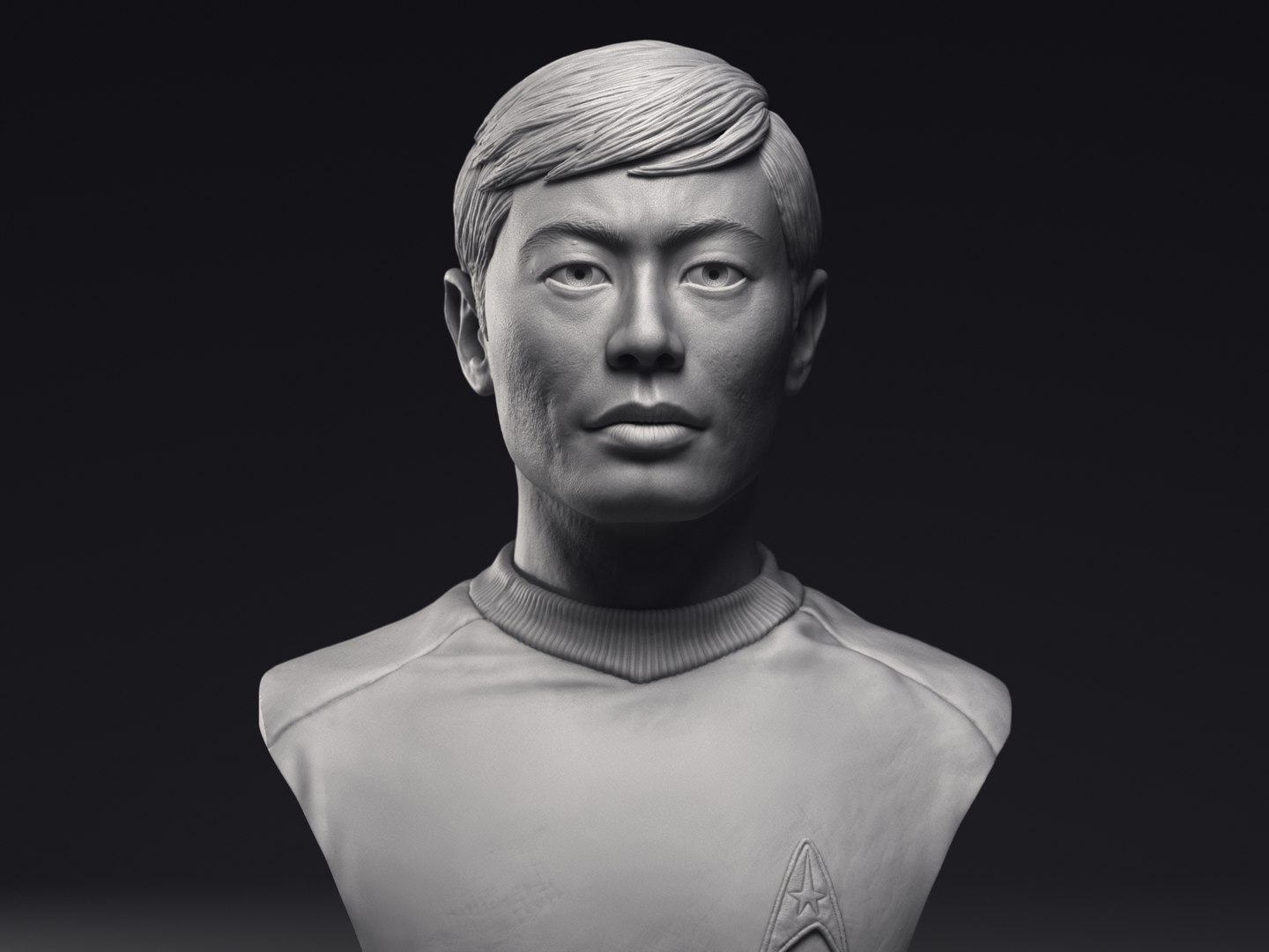 George Takei As Hikaru Sulu Bust 3D Model - TurboSquid 2083023