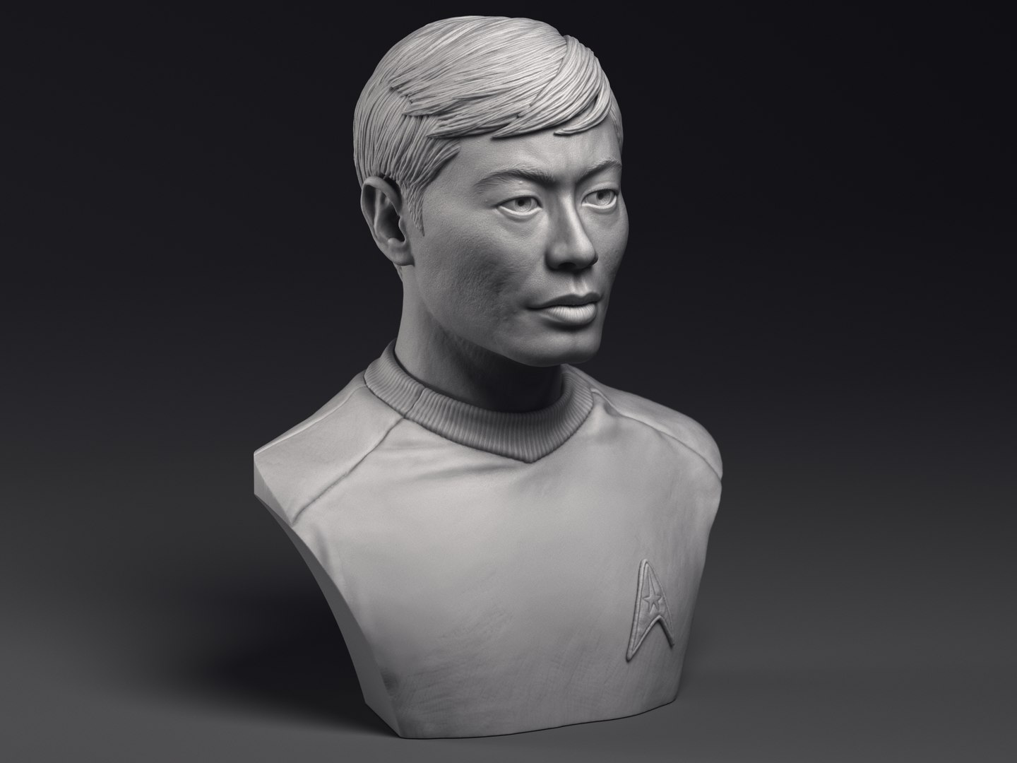 George Takei As Hikaru Sulu Bust 3D Model - TurboSquid 2083023