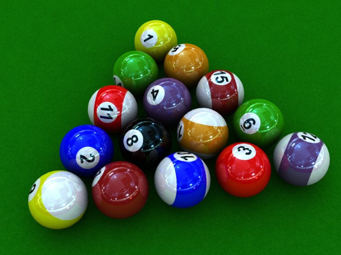 3d Billard Balls Snooker Pool