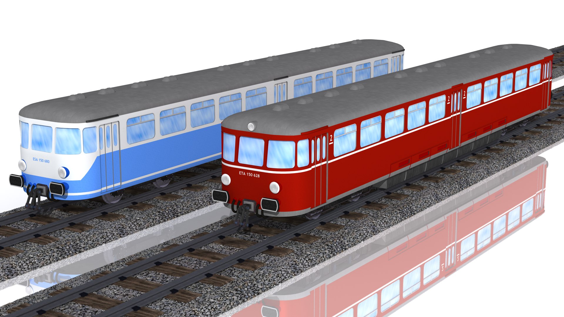 3D Model Eta 150 And Esa 150 Passenger Railcar - TurboSquid 1808822