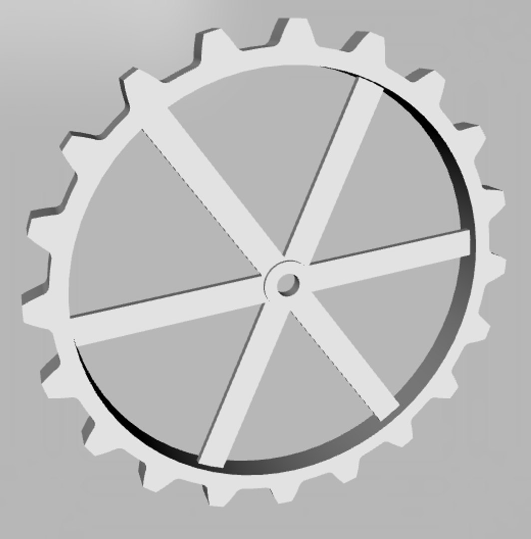 pack cogwheels 3d obj