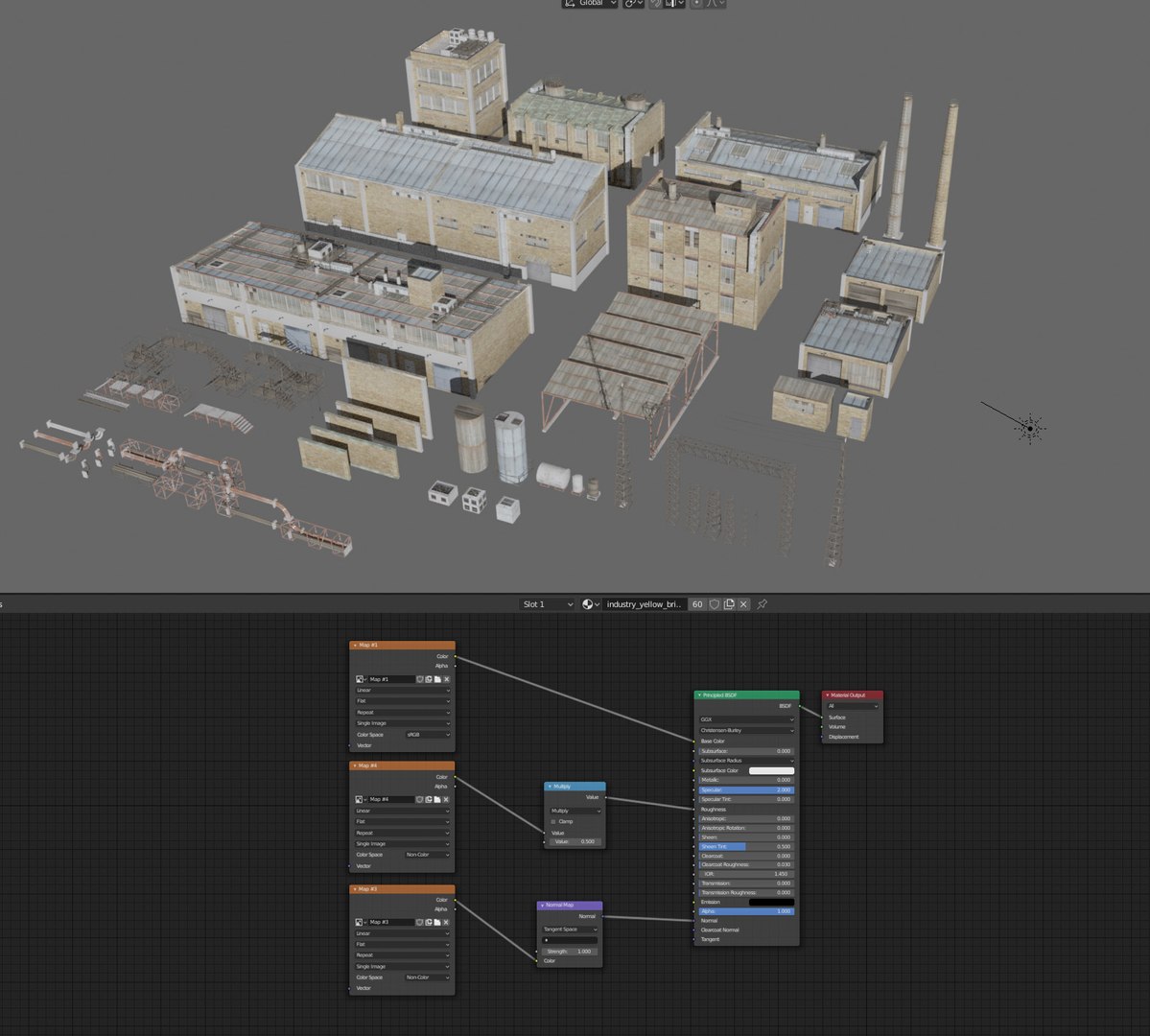 3D Model Industry Building Kit - TurboSquid 1467522