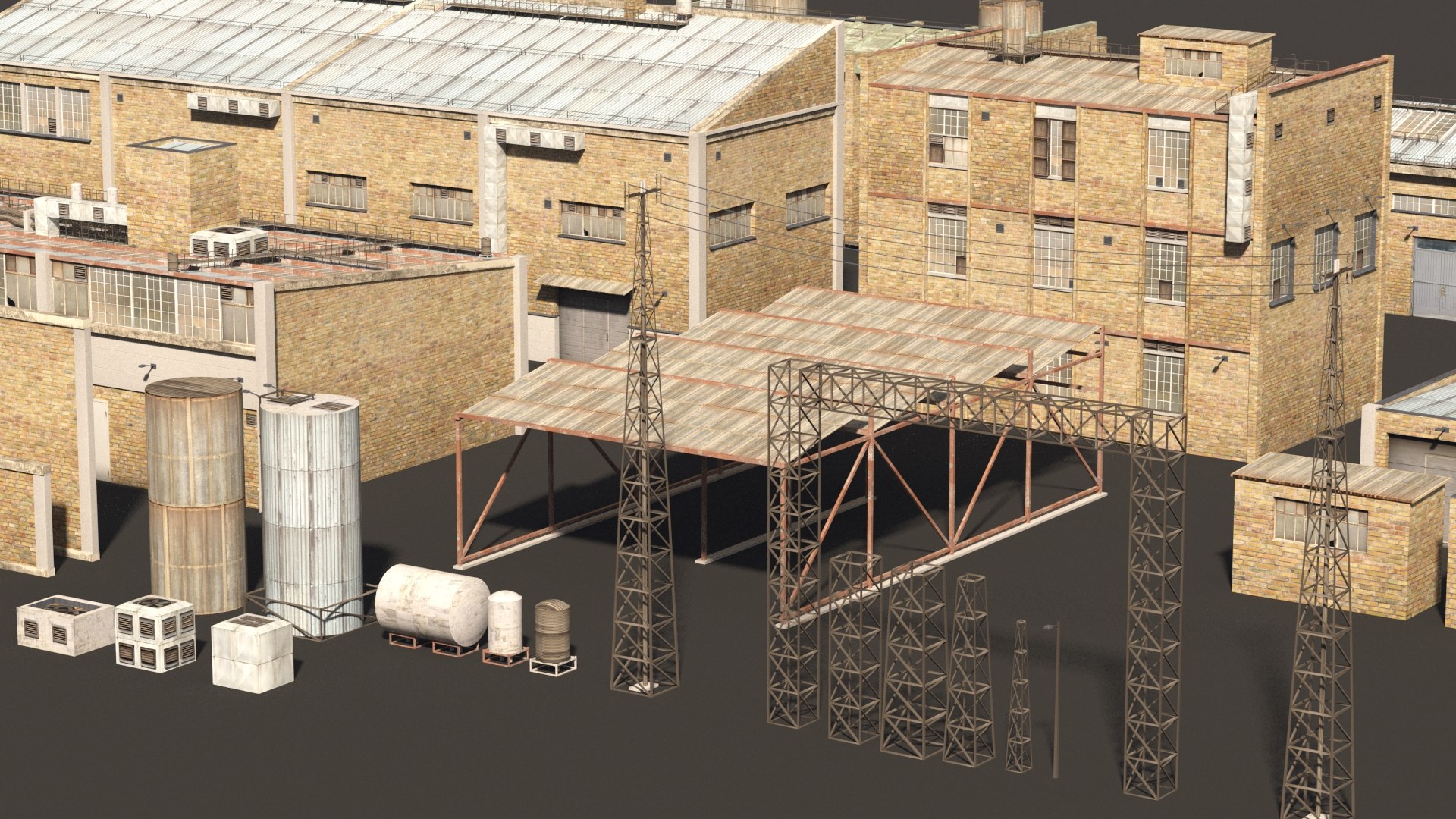 3D Model Industry Building Kit - TurboSquid 1467522