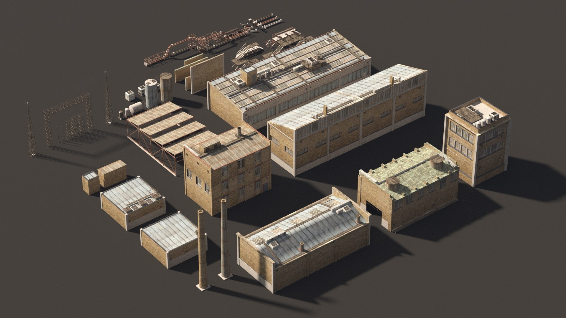 3D Model Industry Building Kit - TurboSquid 1467522