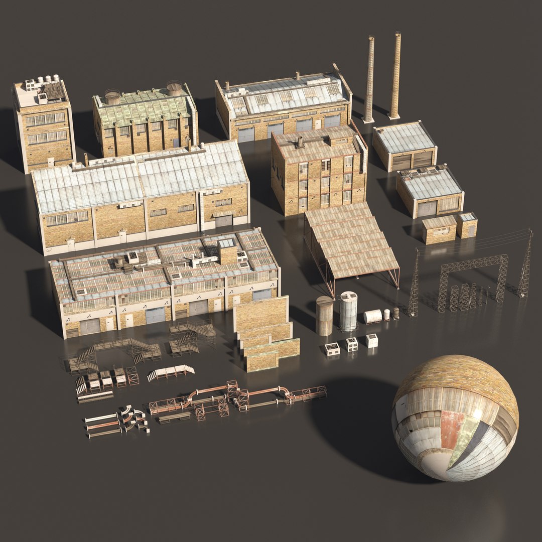 3D Model Industry Building Kit - TurboSquid 1467522