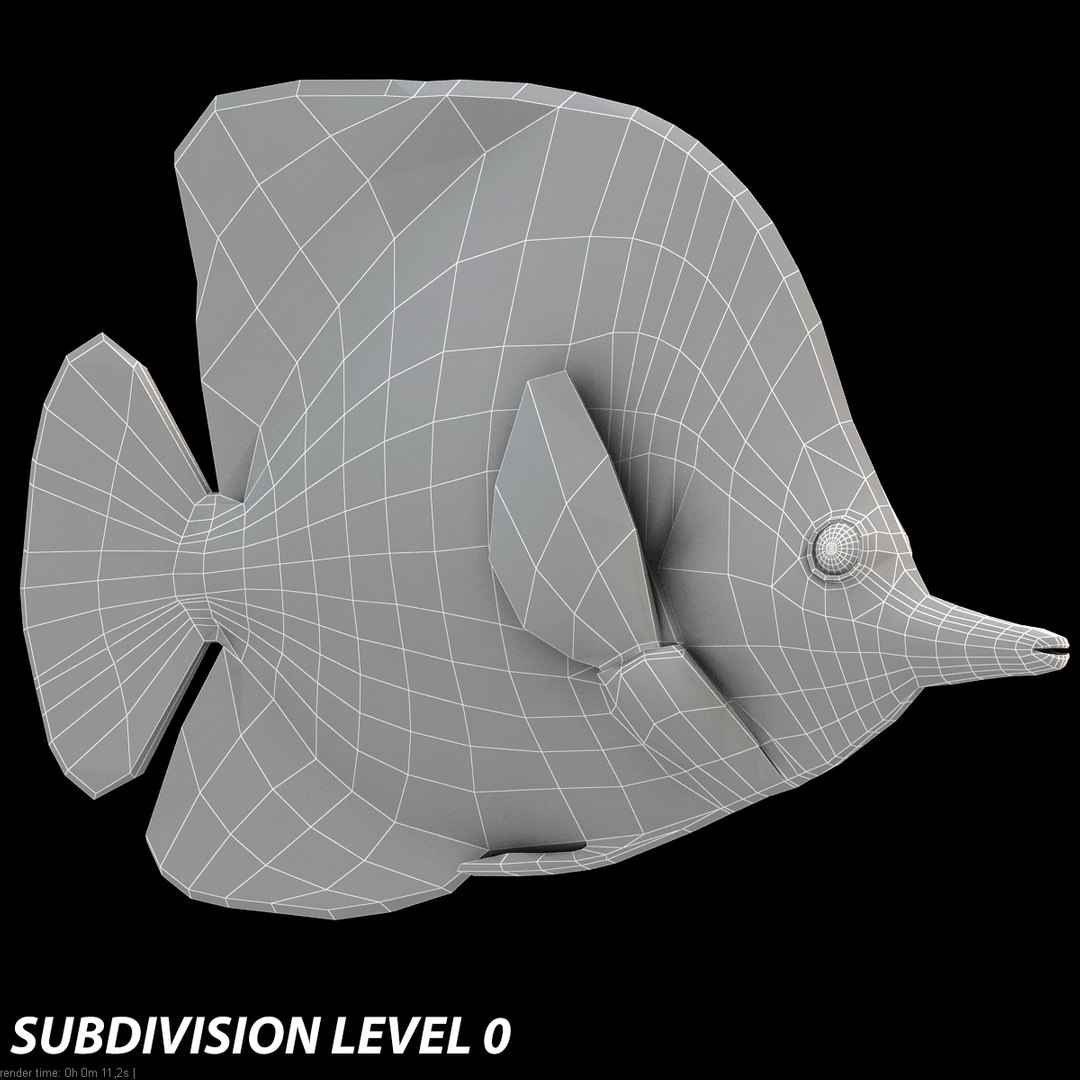 3d Buterfly Tropical Fish Model