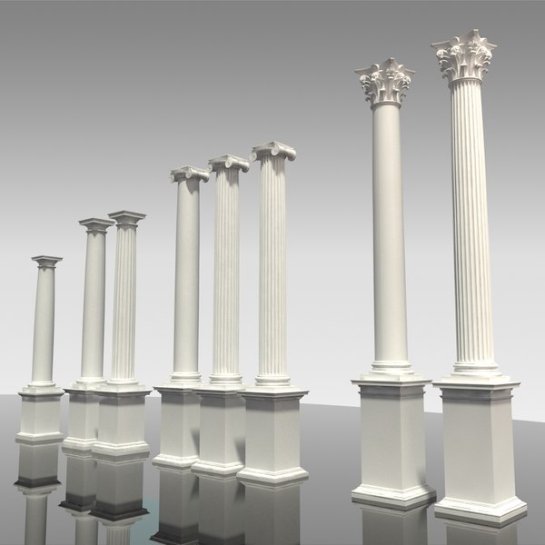 ionic columns 3d 3ds
