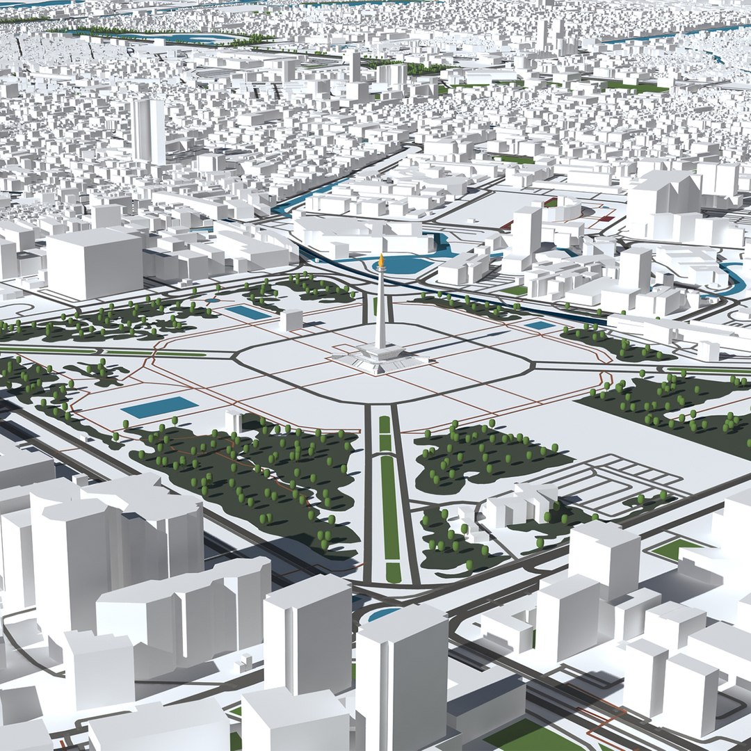 3D jakarta city urban model - TurboSquid 1705098