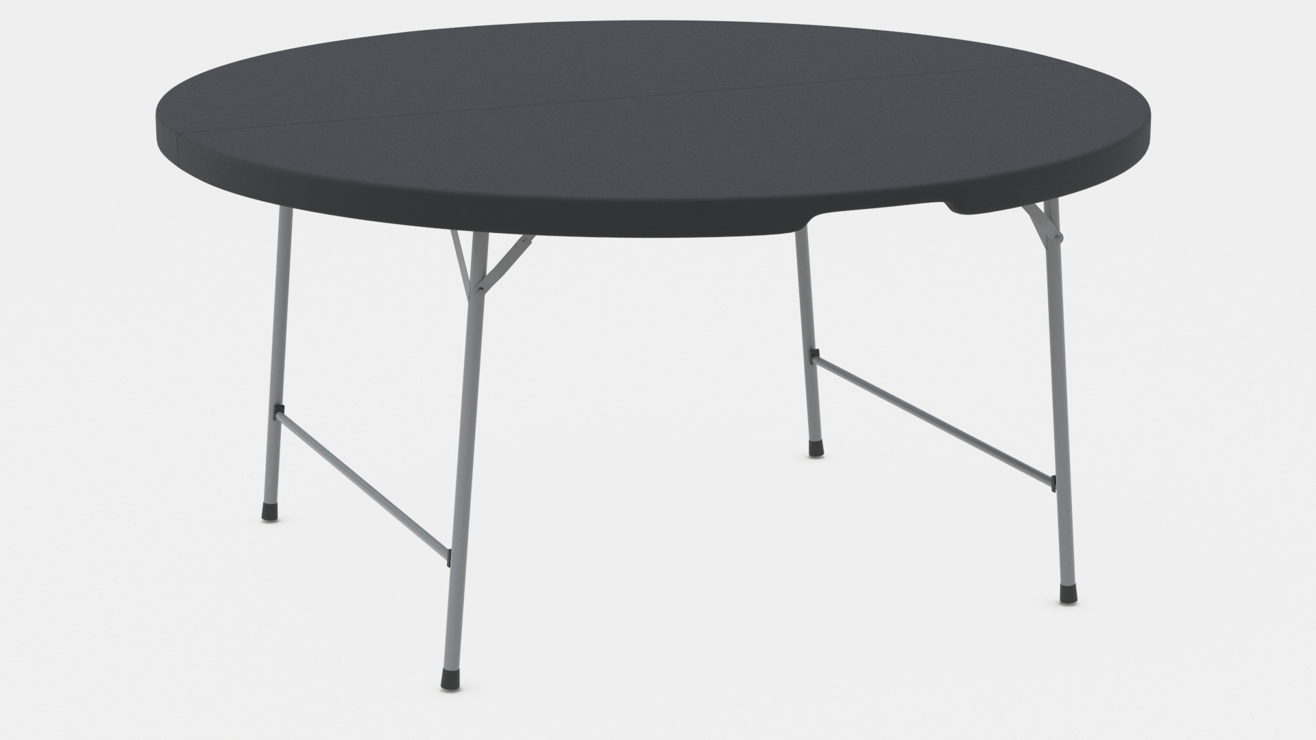 3D Model Round Folding Table Black Unfolded - TurboSquid 2289460