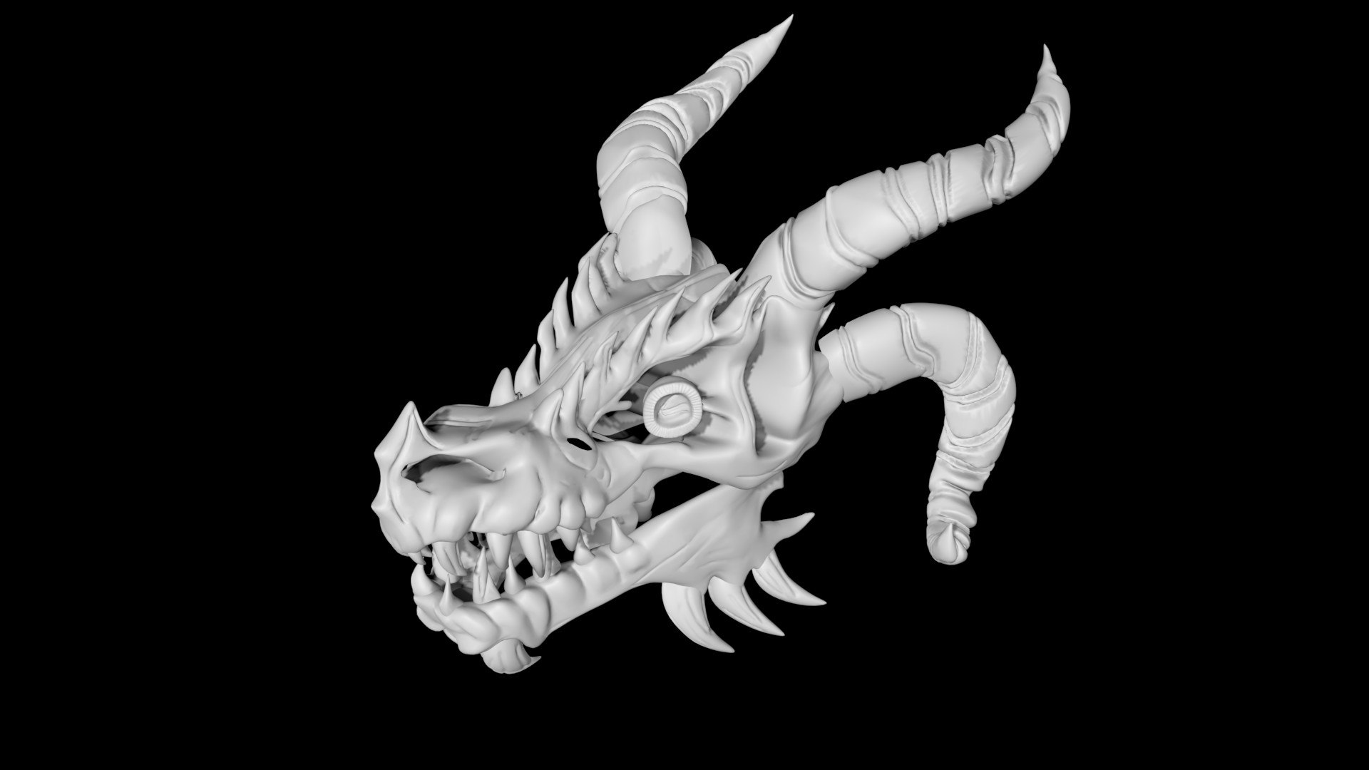 Rigged Dragon Skull 3D Model - TurboSquid 1888767