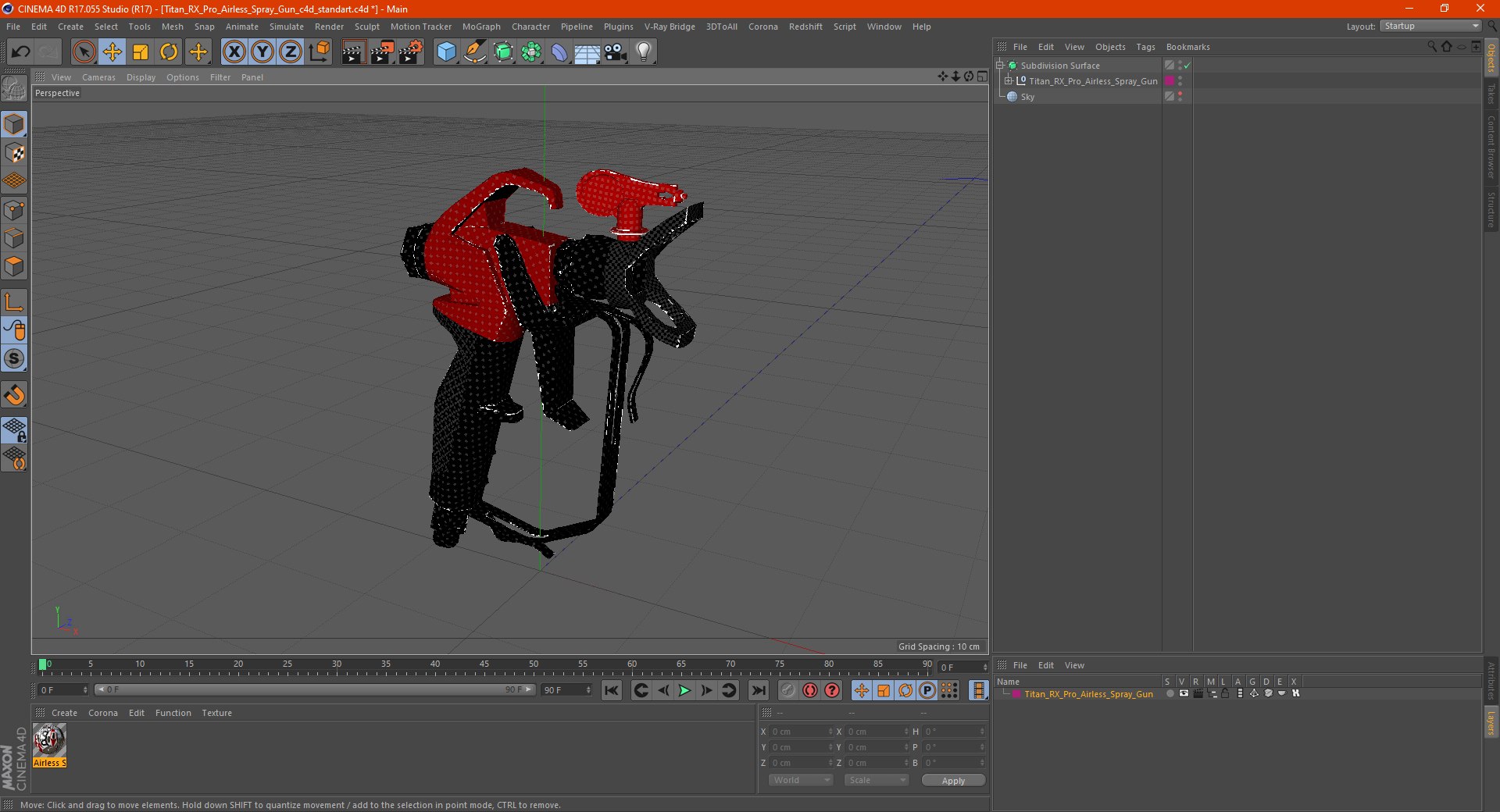 3D Titan RX Pro Airless Spray Gun Model - TurboSquid 1723323