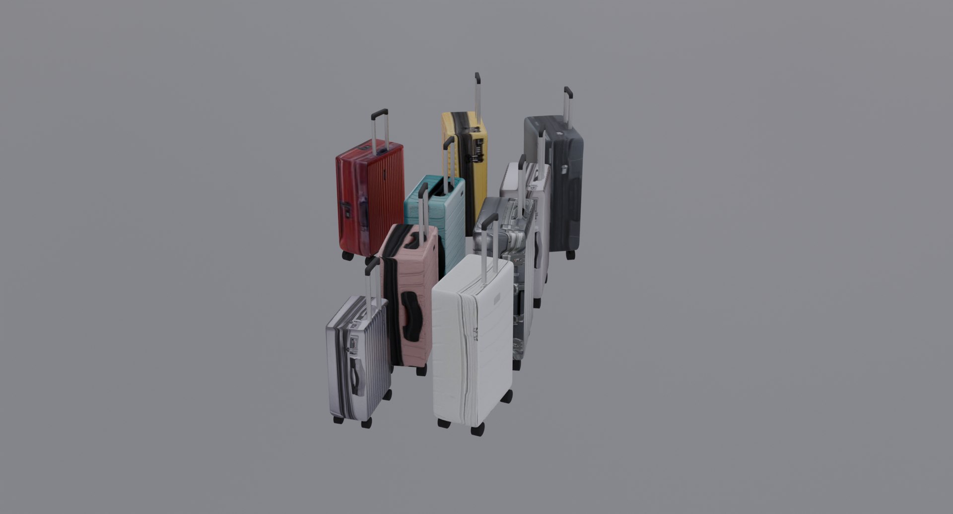 3D model Luggage 9 Pack - TurboSquid 2104424