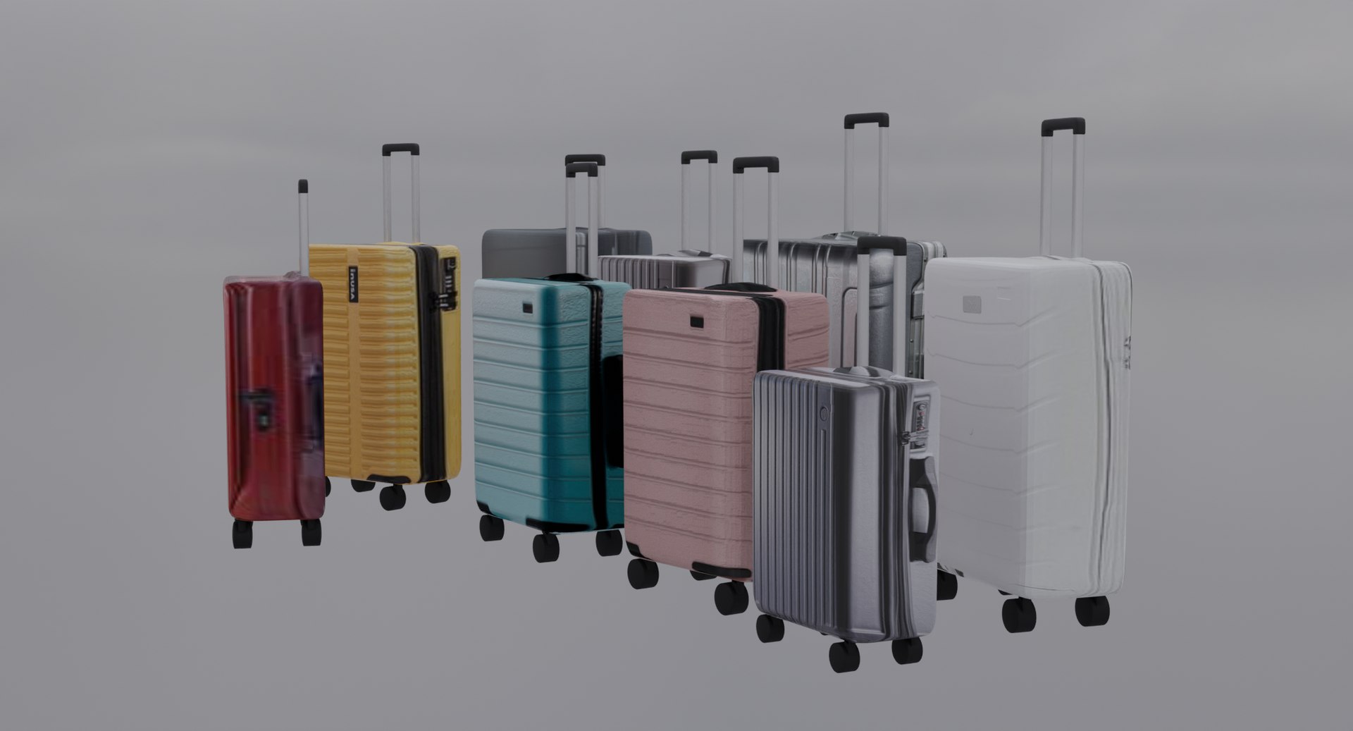 3D model Luggage 9 Pack - TurboSquid 2104424