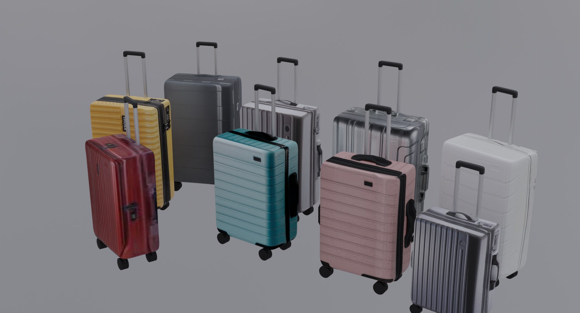 3D model Luggage 9 Pack - TurboSquid 2104424
