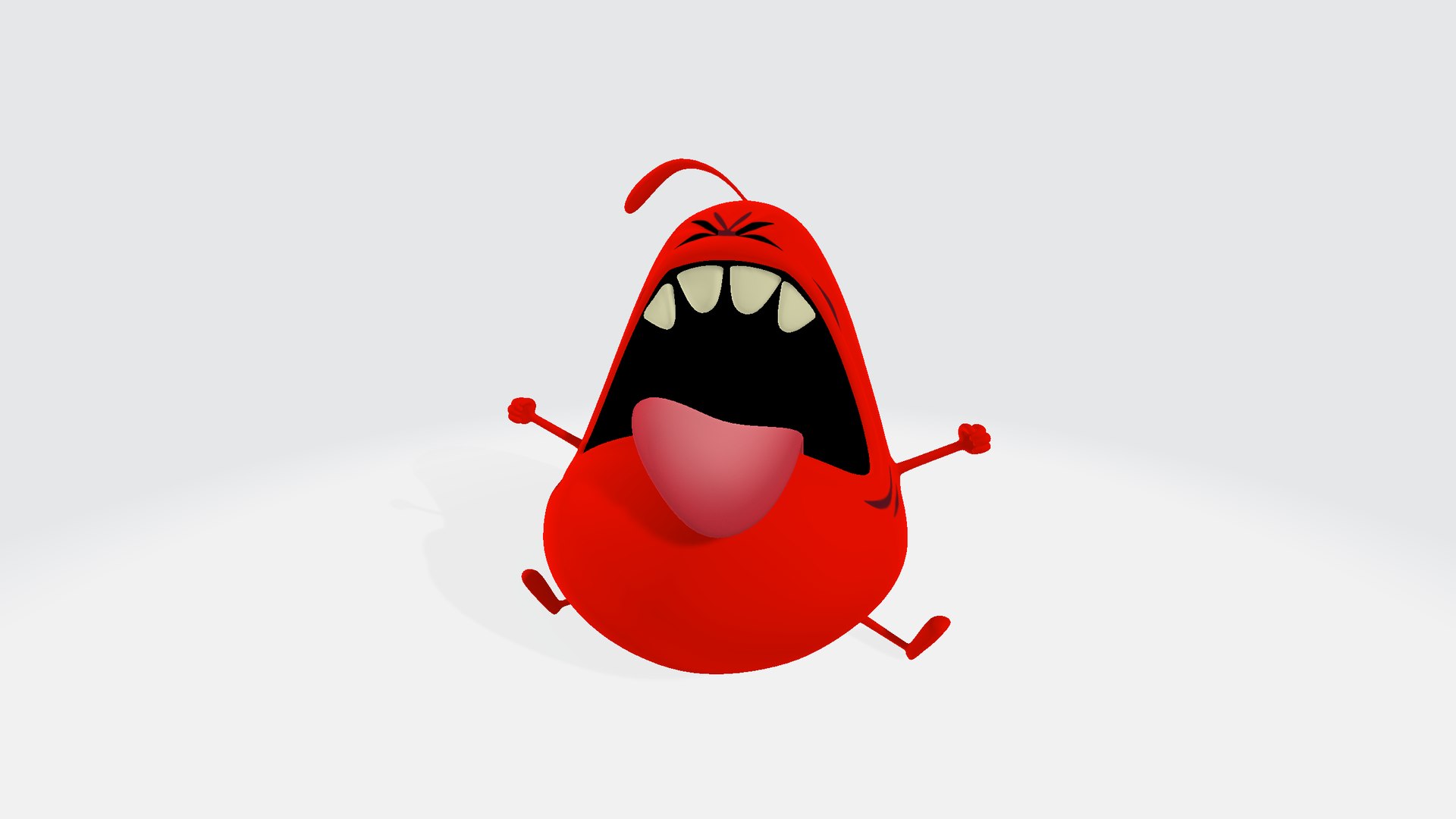 3D Red Critter - Whim Model - TurboSquid 2369062