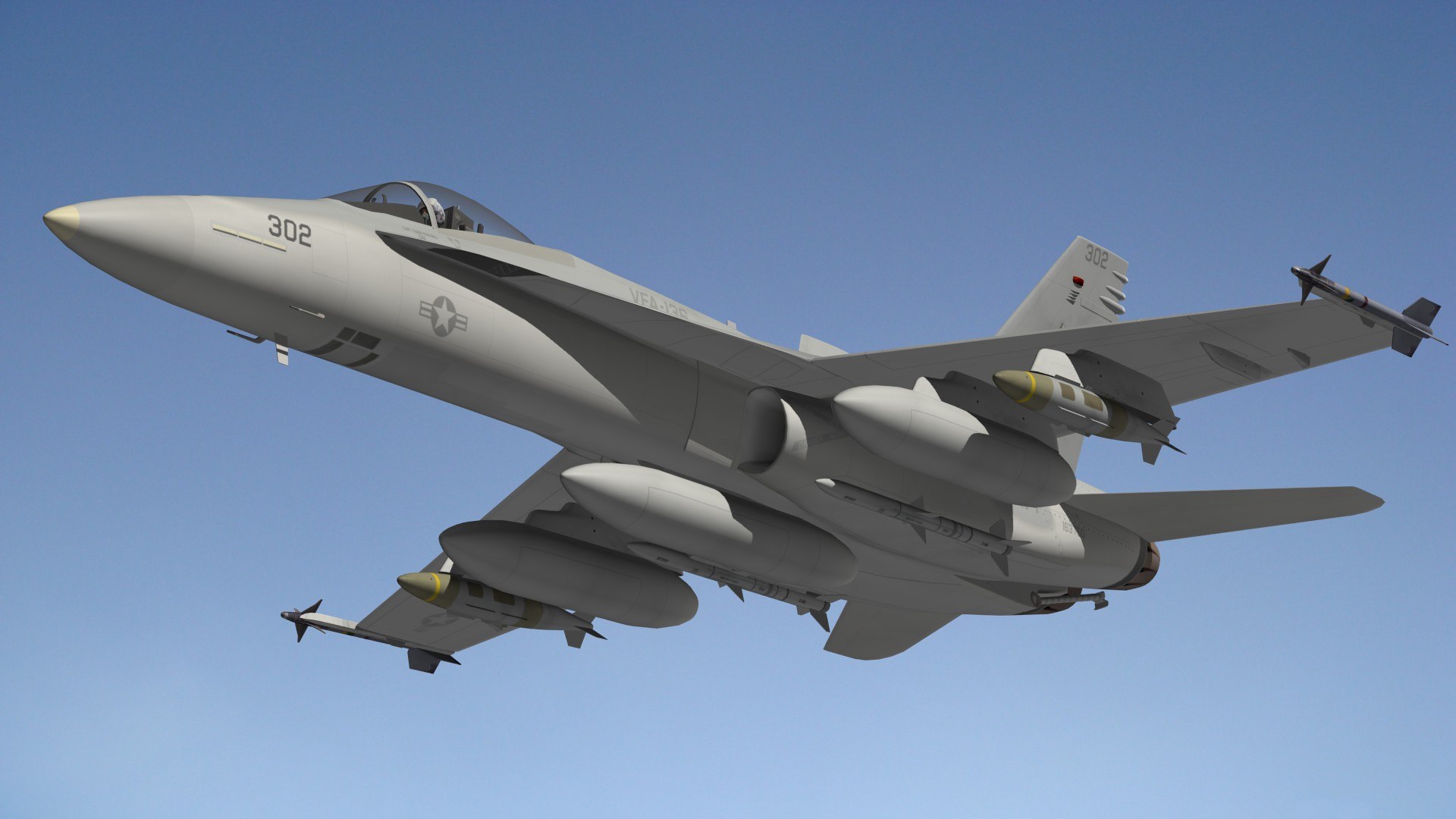 3D Model FA18C Hornet Legacy - TurboSquid 2258542