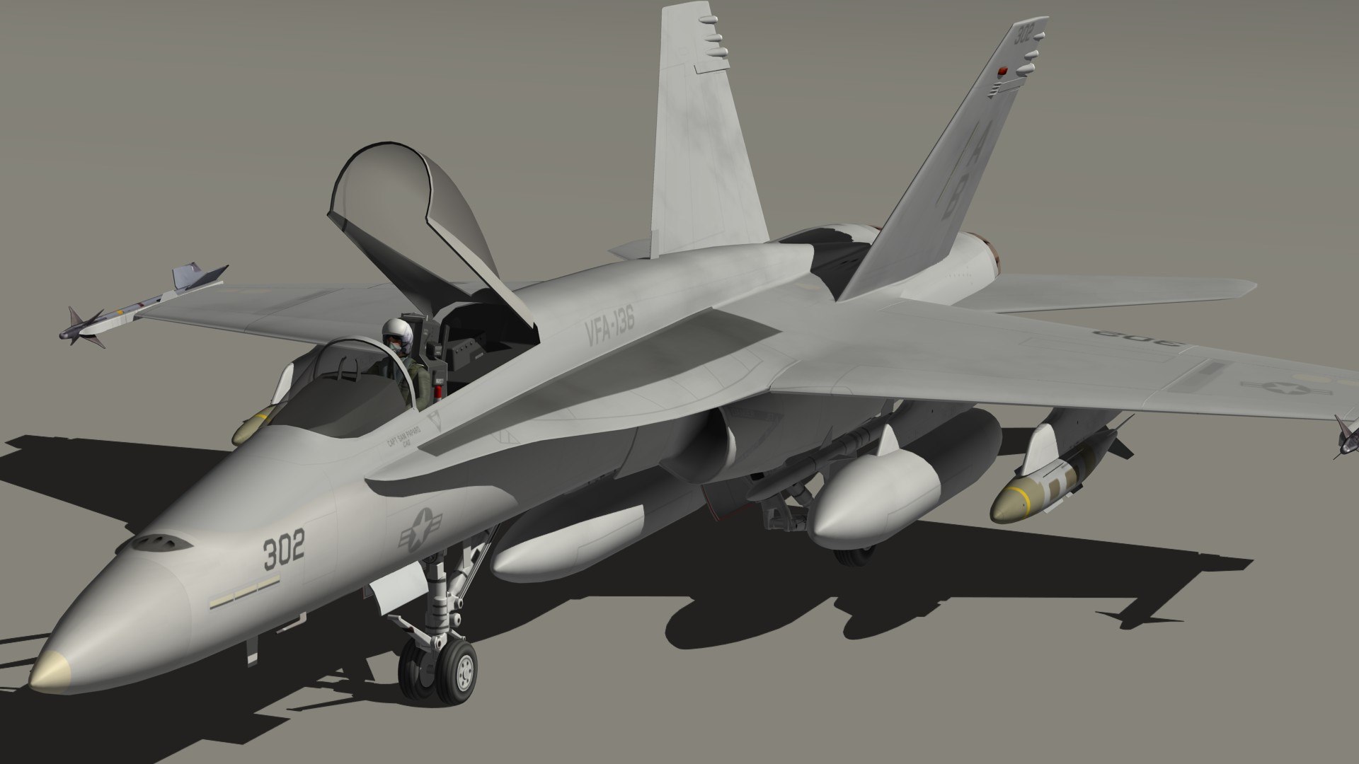 3D Model FA18C Hornet Legacy - TurboSquid 2258542