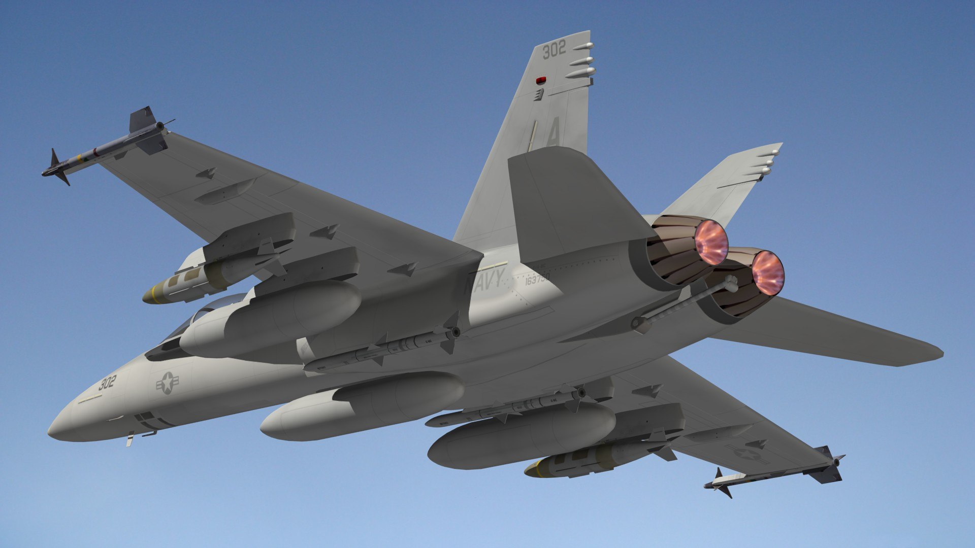 3D Model FA18C Hornet Legacy - TurboSquid 2258542