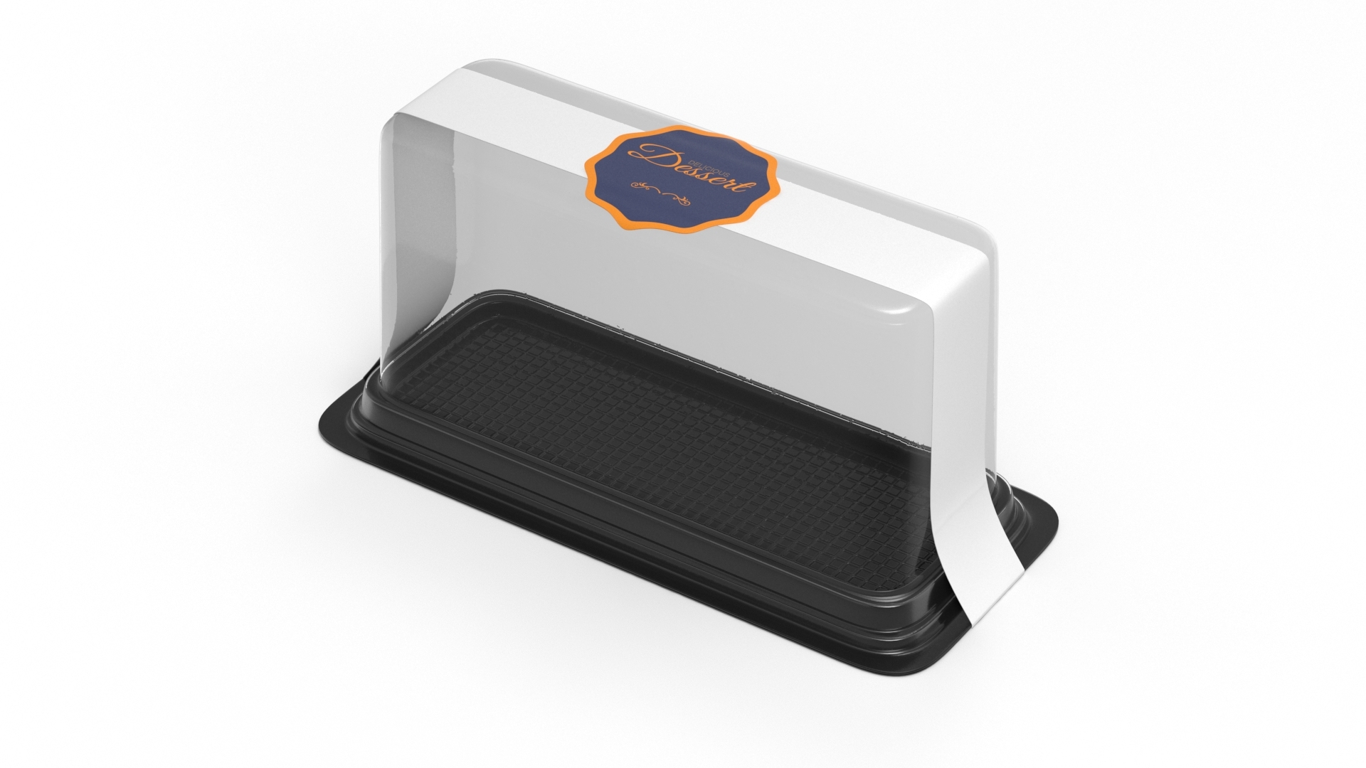 3D model Cake Slice Package Rectangular Black - TurboSquid 1985995