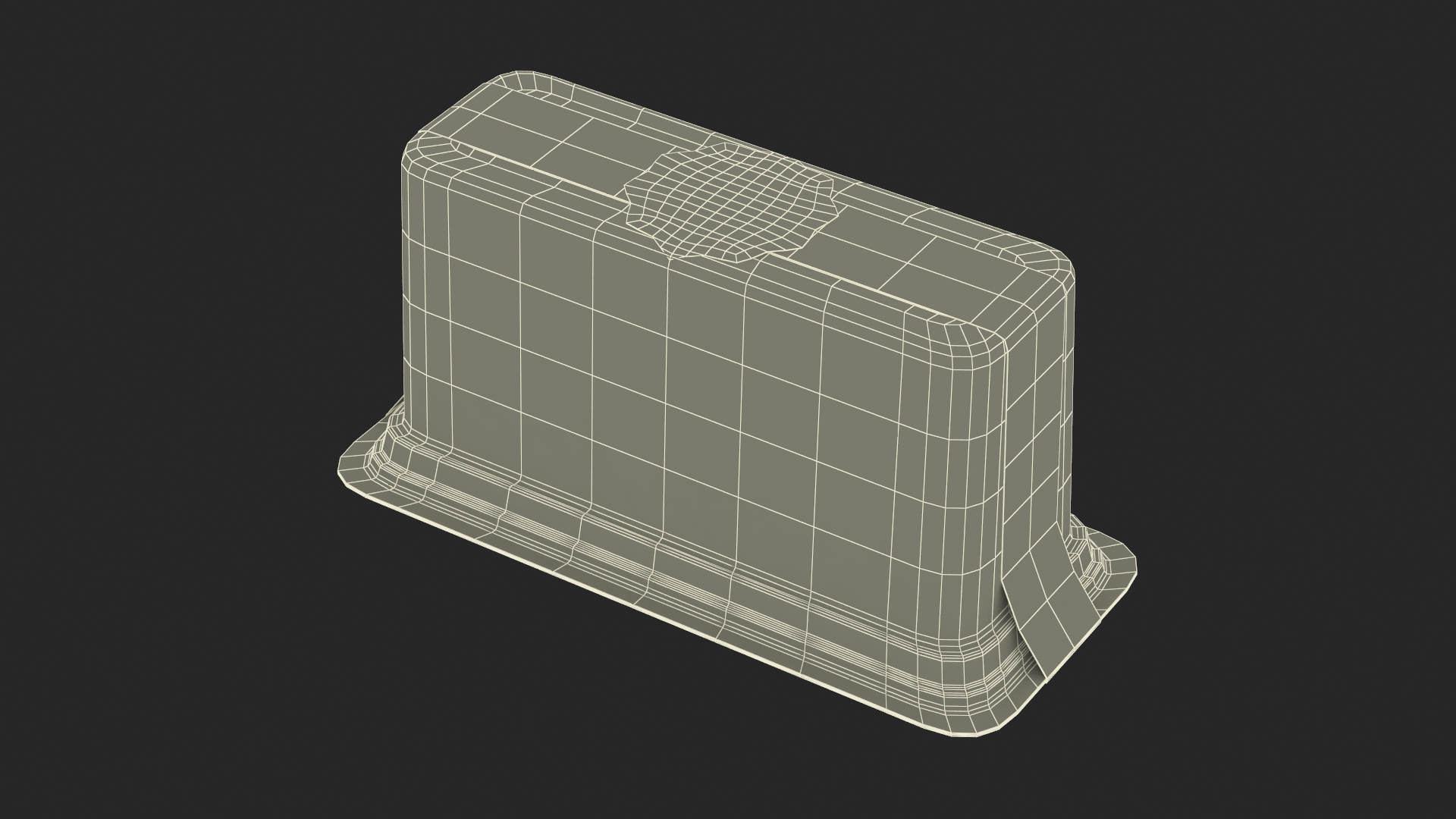 3D model Cake Slice Package Rectangular Black - TurboSquid 1985995