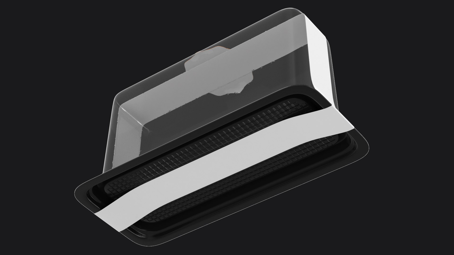 3D model Cake Slice Package Rectangular Black - TurboSquid 1985995