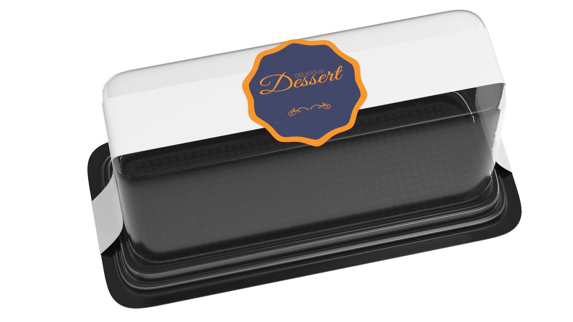 3D model Cake Slice Package Rectangular Black - TurboSquid 1985995