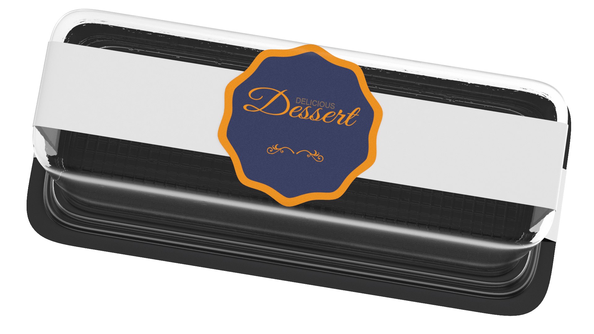 3D model Cake Slice Package Rectangular Black - TurboSquid 1985995