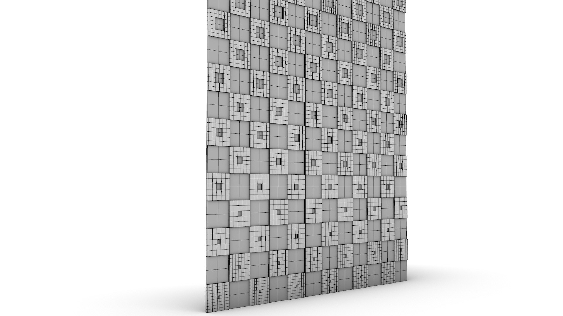 3D Parametric Square Pattern Panel Model - TurboSquid 2343594