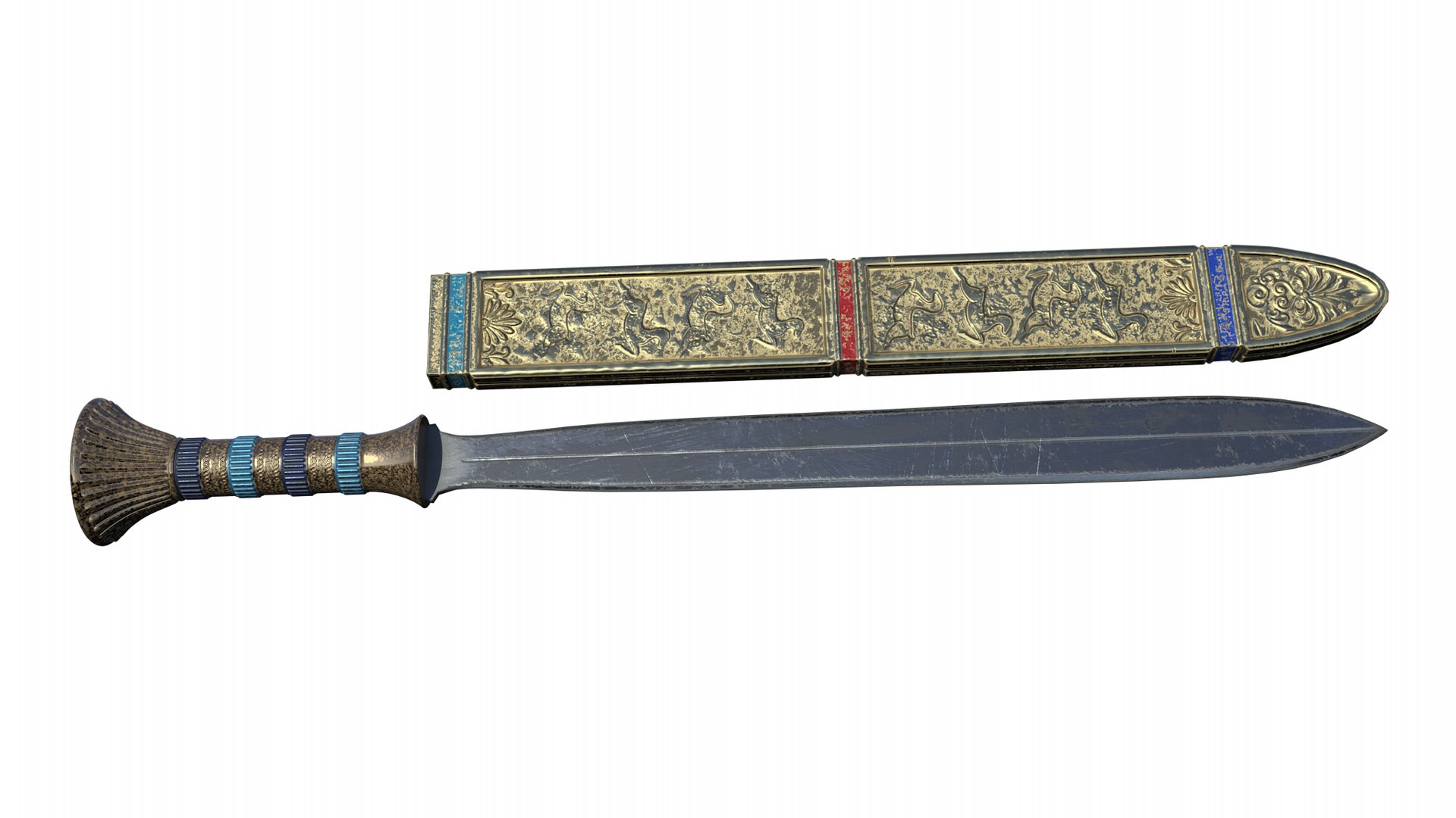 Photorealistic Egypt Sword 3D Model - TurboSquid 2263823