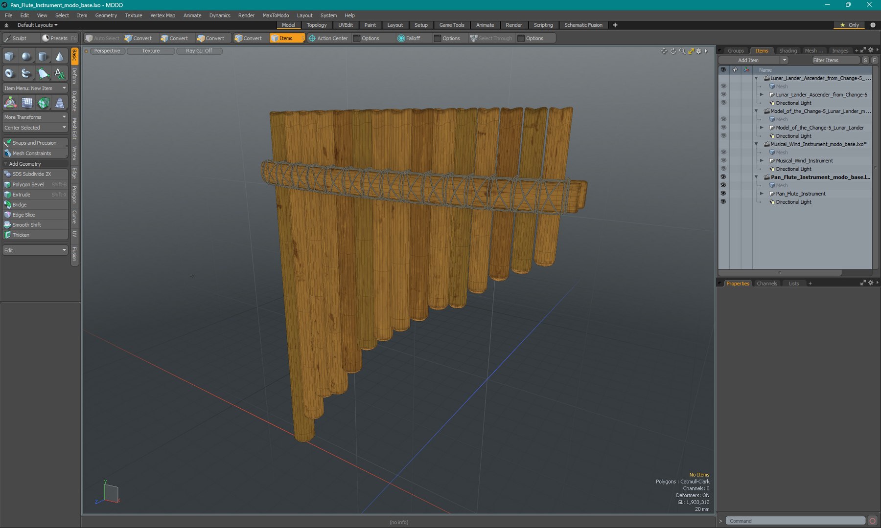 Pan Flute Instrument 3D Model - TurboSquid 2307282