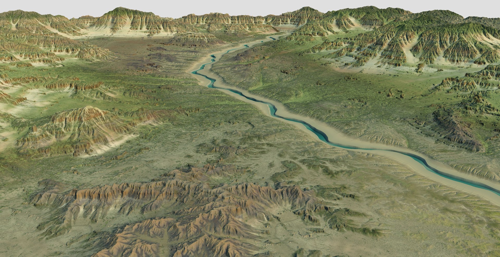 Terrain landscape river model - TurboSquid 1667167