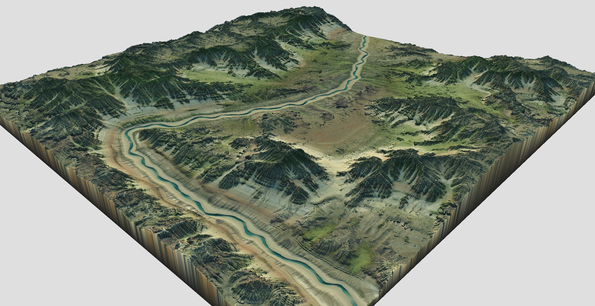 Terrain landscape river model - TurboSquid 1667167