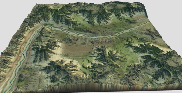 Terrain landscape river model - TurboSquid 1667167