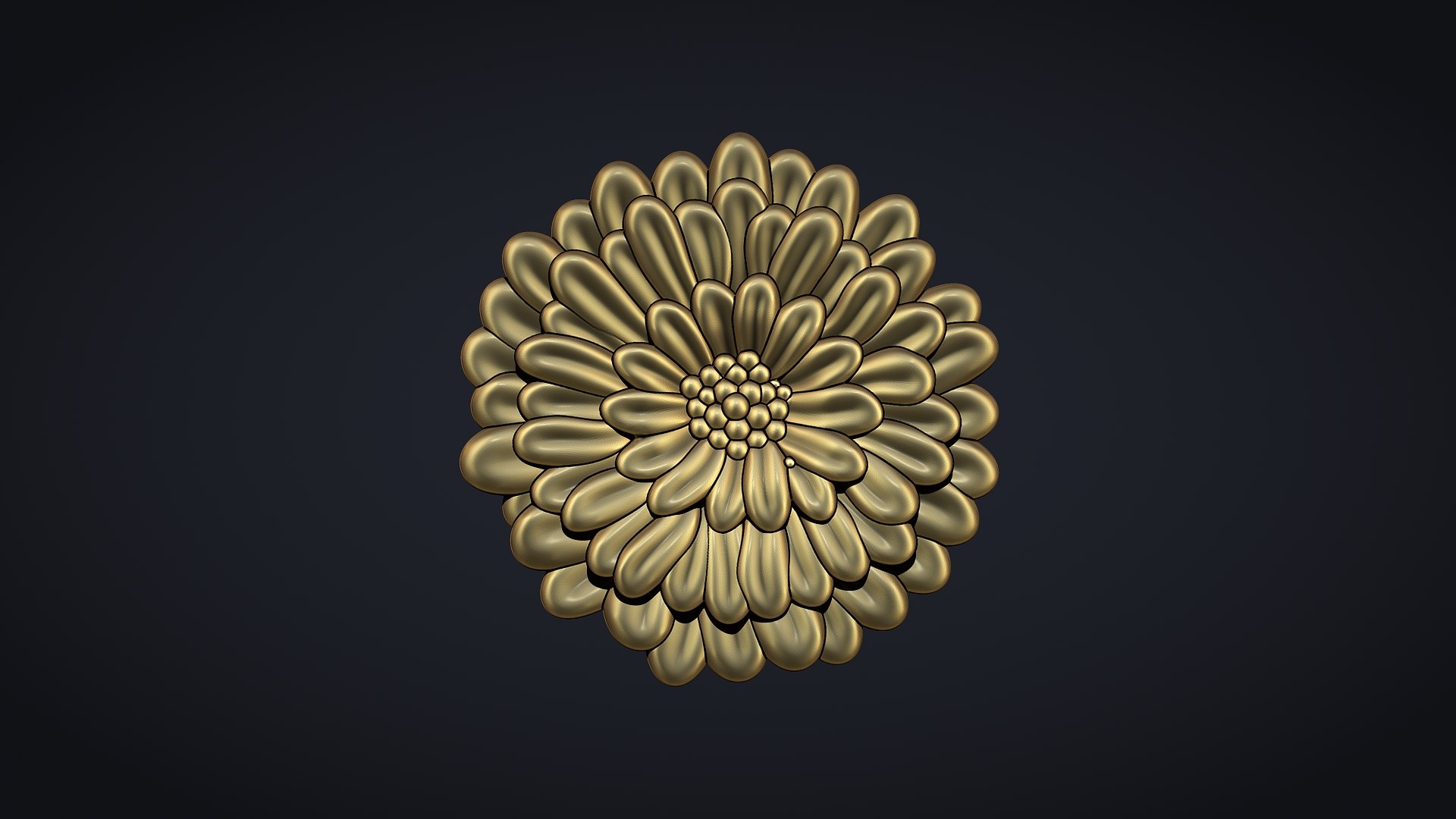 3D Model Zinnia Flower Bas Relief - TurboSquid 2367238