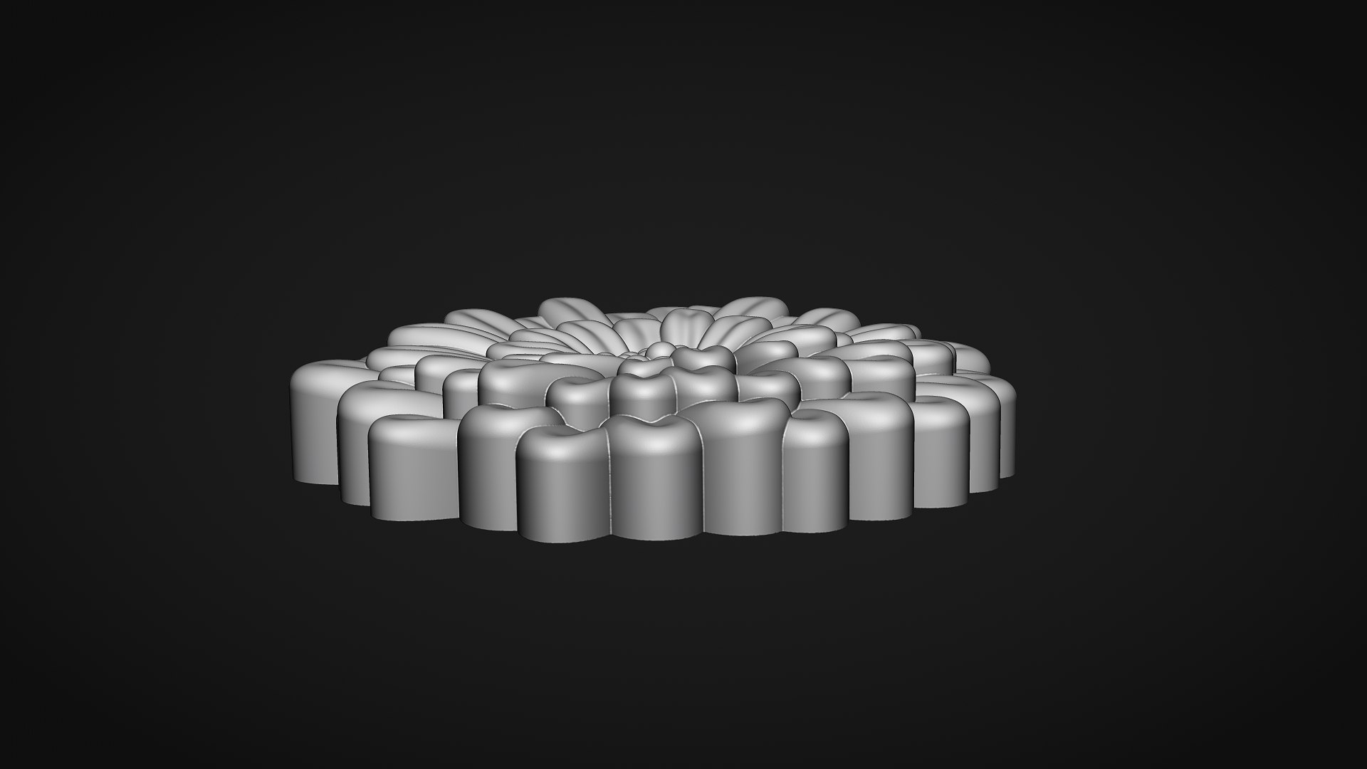3D Model Zinnia Flower Bas Relief - TurboSquid 2367238