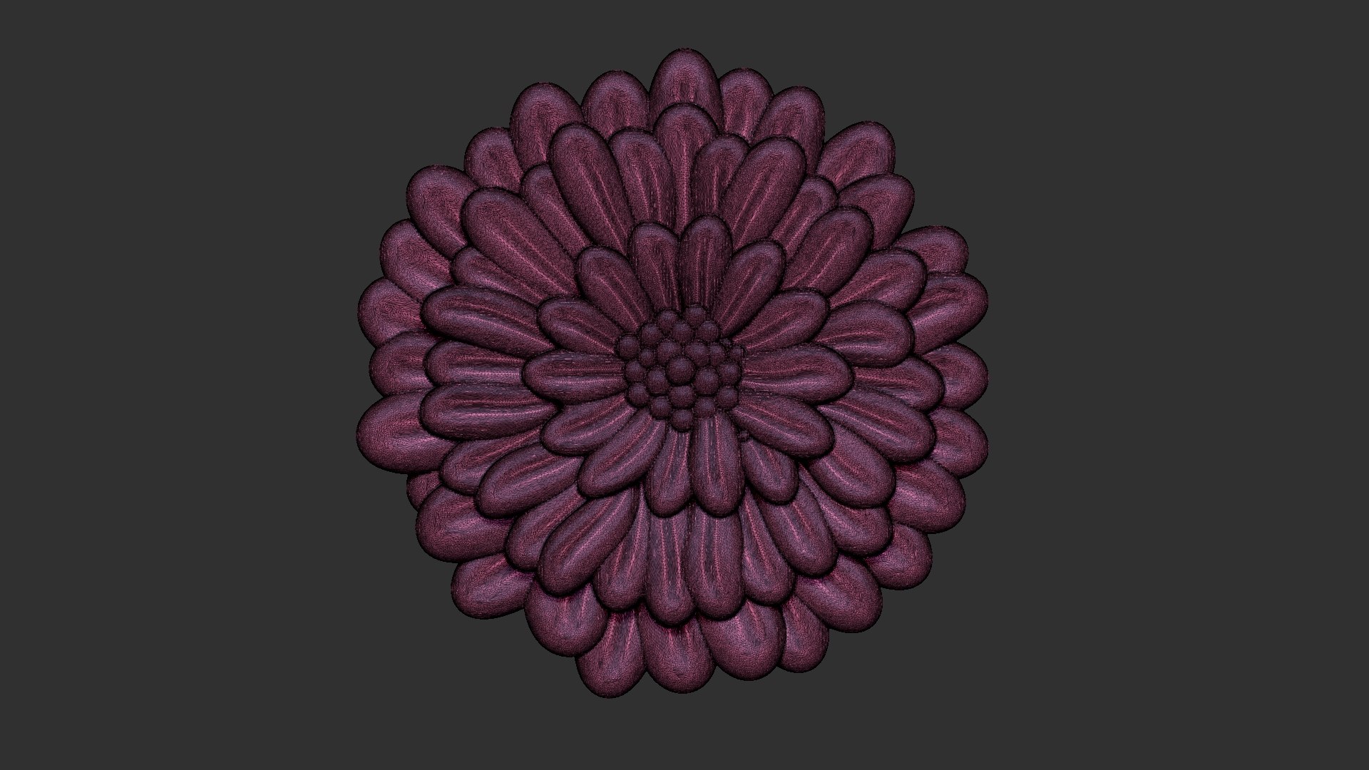 3D Model Zinnia Flower Bas Relief - TurboSquid 2367238