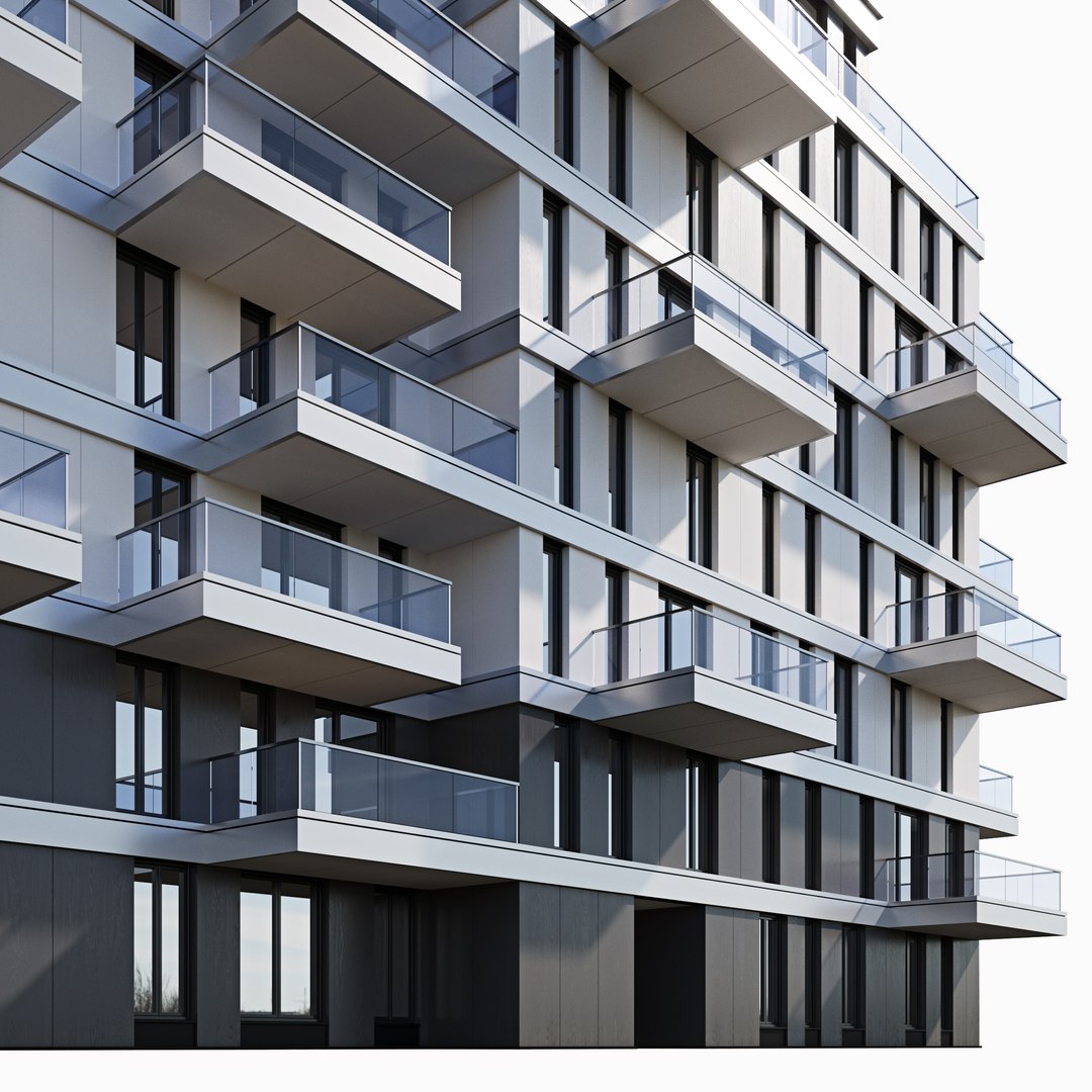3D Modern Residential Building Model - TurboSquid 1532523