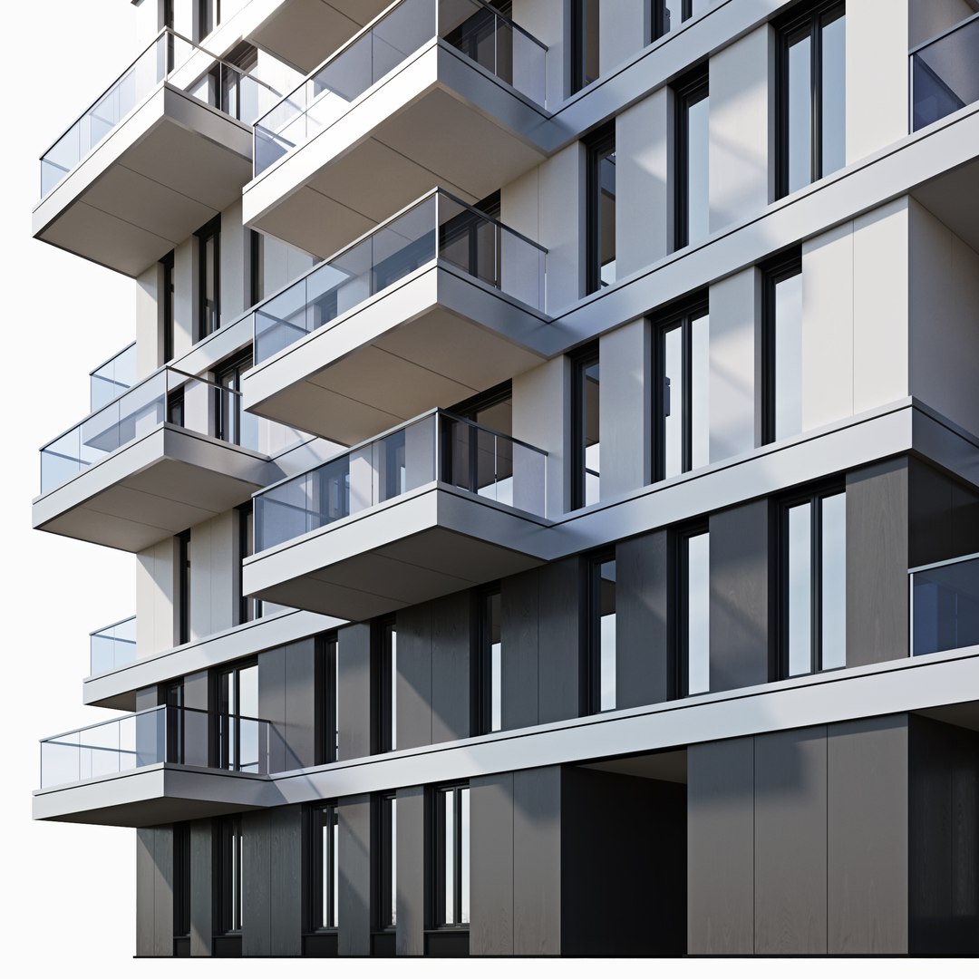 3D Modern Residential Building Model - TurboSquid 1532523