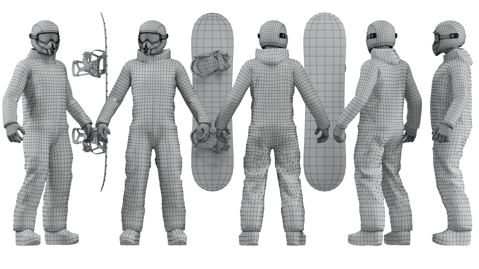 3D Snowboarder - TurboSquid 1718040