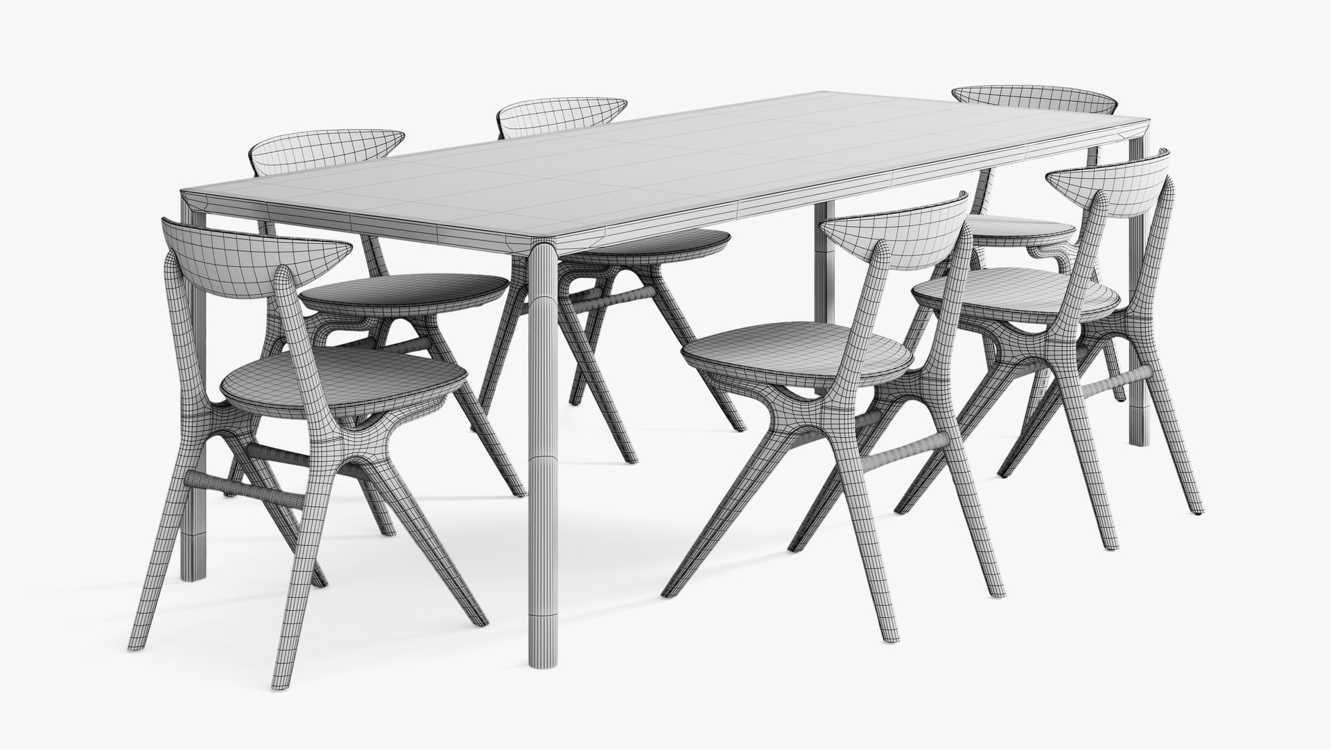 3D Eye Dining Chair Air Dining Table Pro Model - TurboSquid 2077684