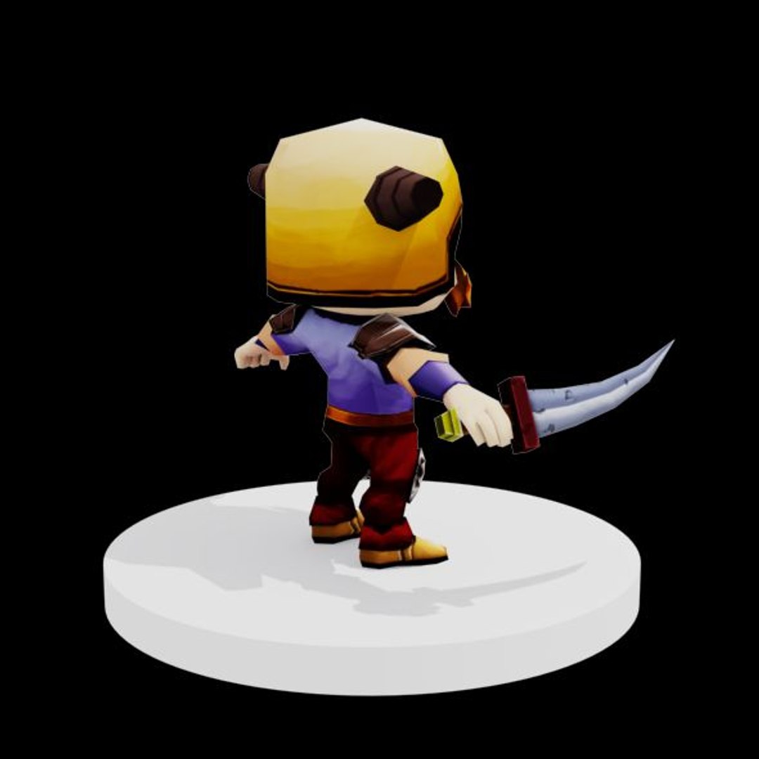 Low-poly Knight Polys Max