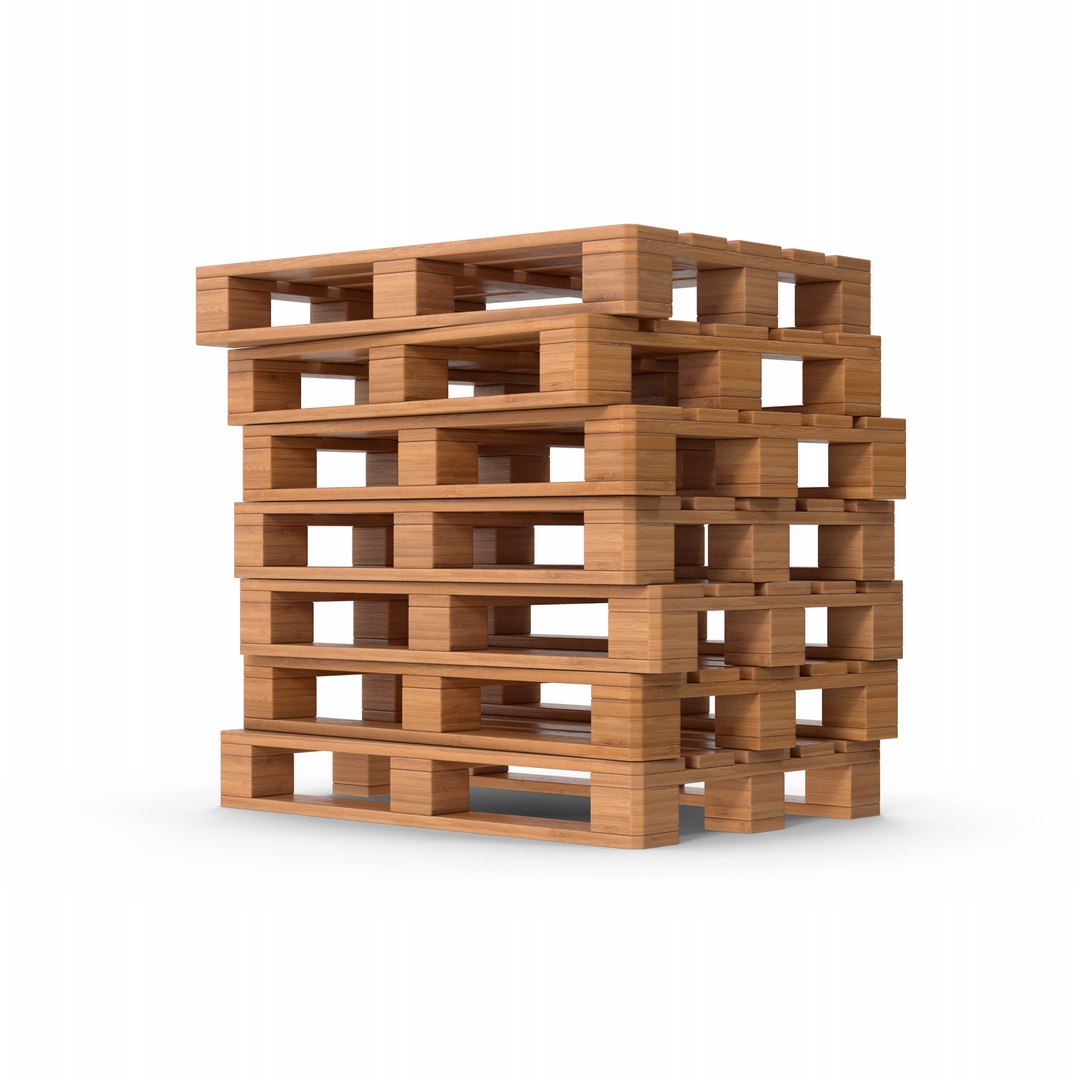Wooden Pallets Stack 3D Model - TurboSquid 2020475