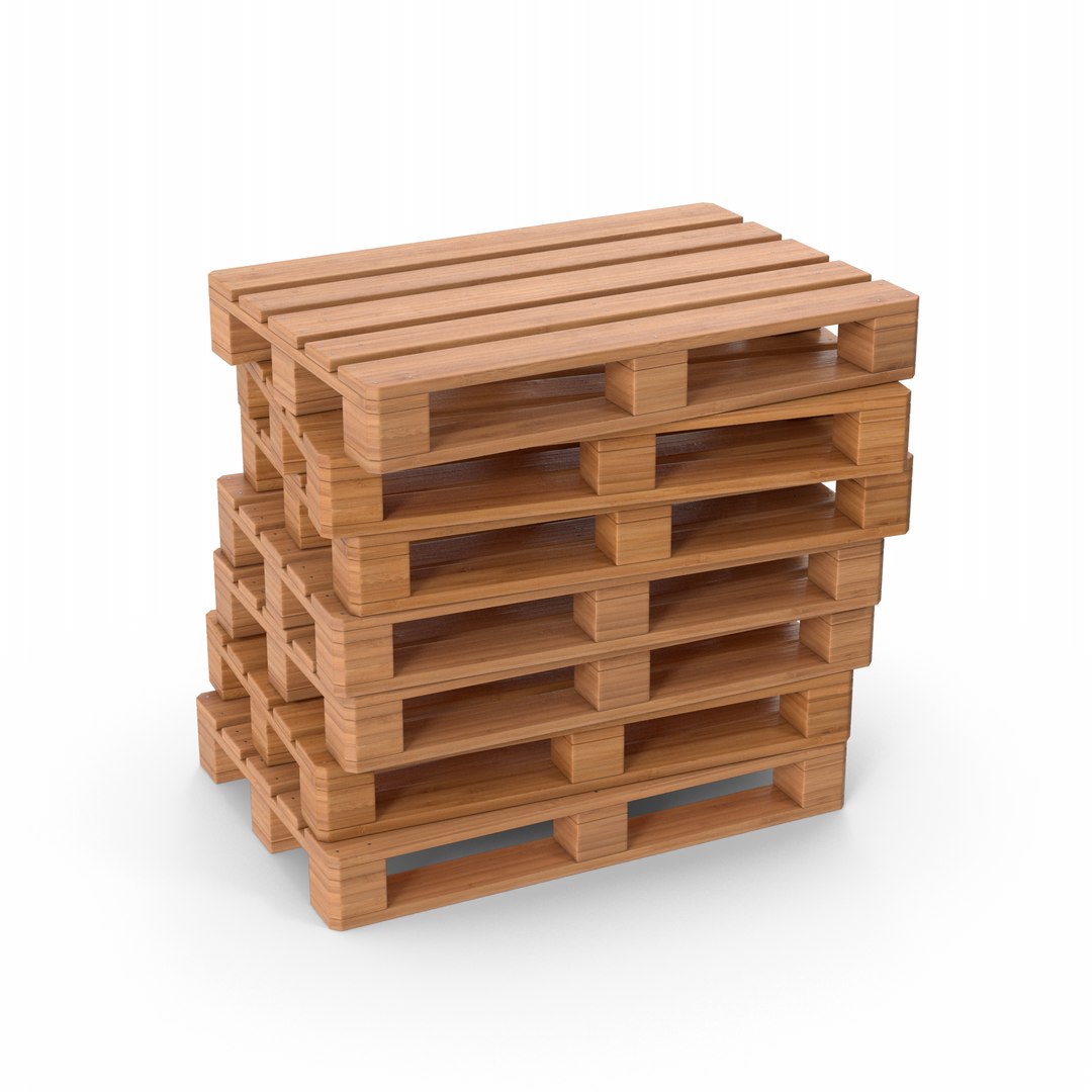 Wooden Pallets Stack 3D Model - TurboSquid 2020475