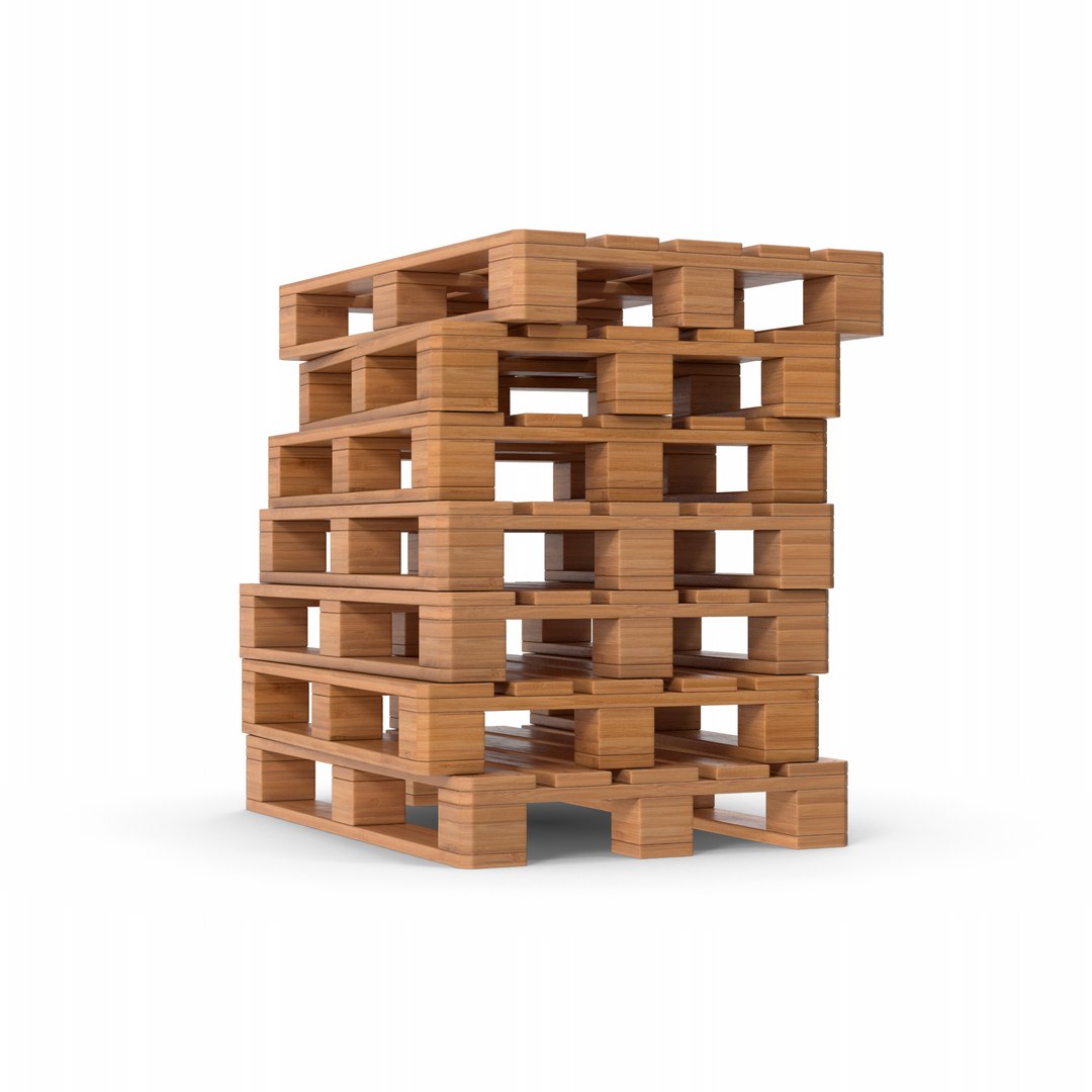 Wooden Pallets Stack 3D Model - TurboSquid 2020475