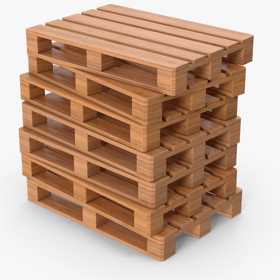 modelo 3d Wooden Pallets Stack - TurboSquid 2020475