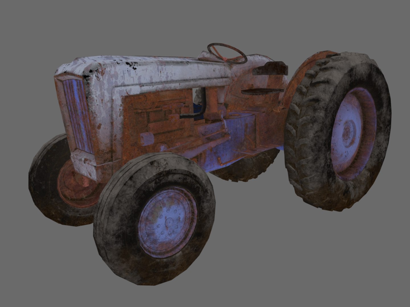 Old Tractor 3D - TurboSquid 1608156