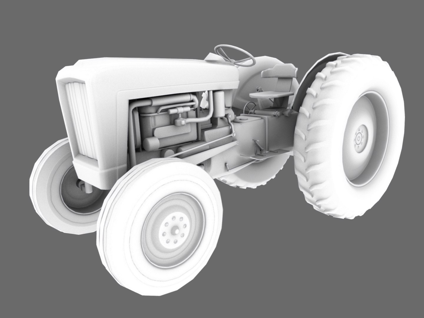 Old Tractor 3D - TurboSquid 1608156